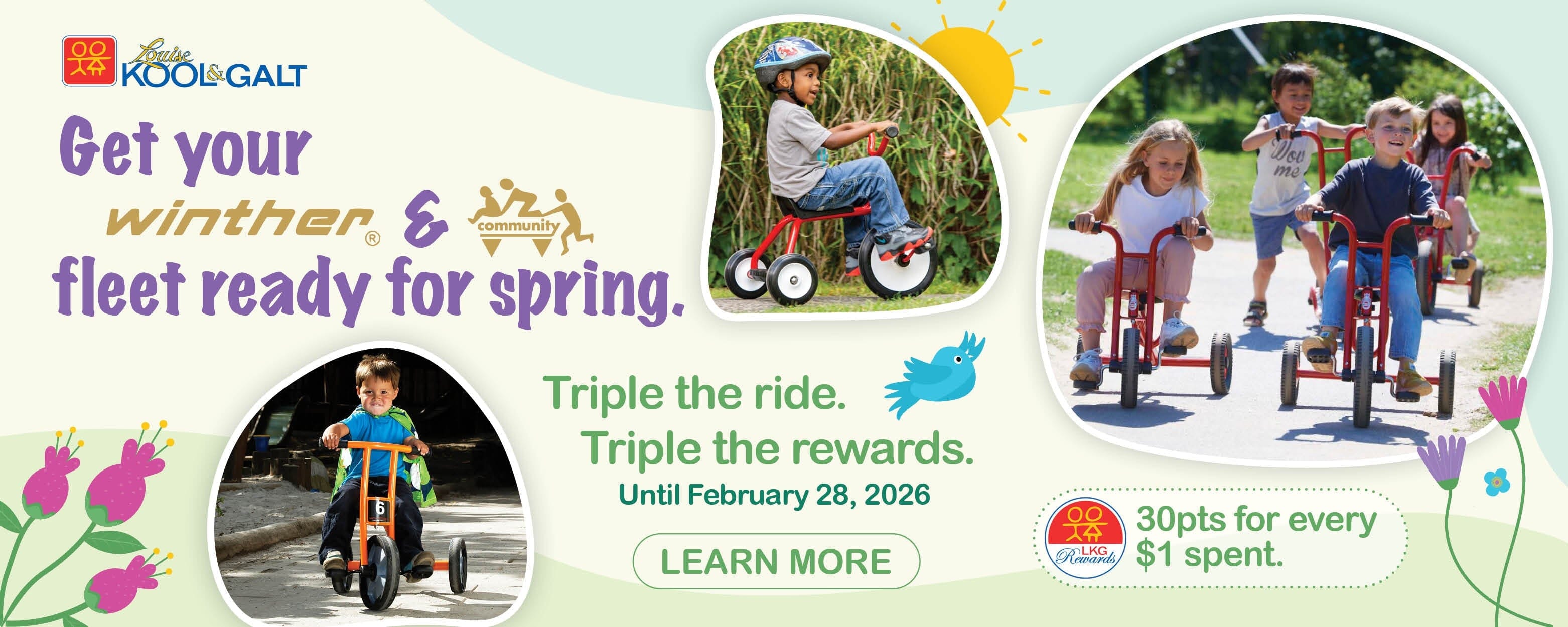 Get your fleet ready for spring. Triple the ride. Triple the rewards ...