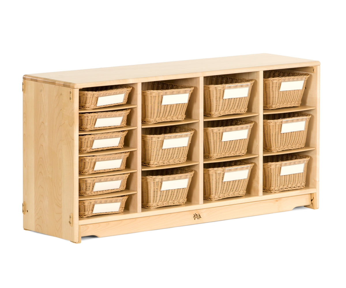Tote Shelf 4' W x 24" H with Totes or Baskets by Community Playthings ...